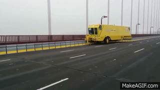 Road Zipper Barrier Transfer Machine on Make a GIF