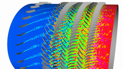 Large-Eddy Simulation of the 3.5 stage high-pressure compressor CREATE (AVBP - CERFACS) on Make ...