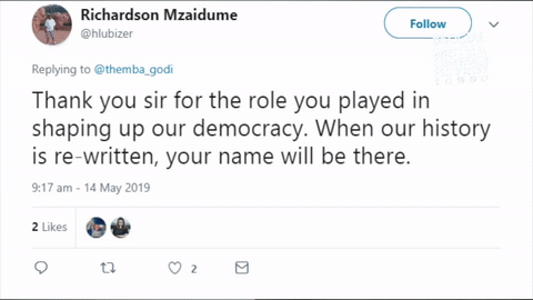 Social Media Review: Themba Godi says goodbye on Make a GIF
