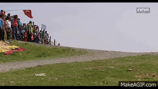 WRC Rally Of Turkey - Massive Rally Car Jump on Make a GIF