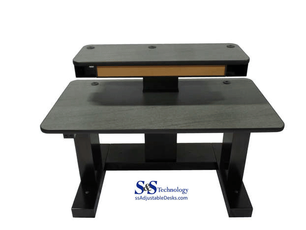 Bozeman 2-Table Adjustable Height Desk on Make a GIF