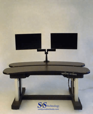 Sheridan 2-Table Adjustable Height Desk on Make a GIF