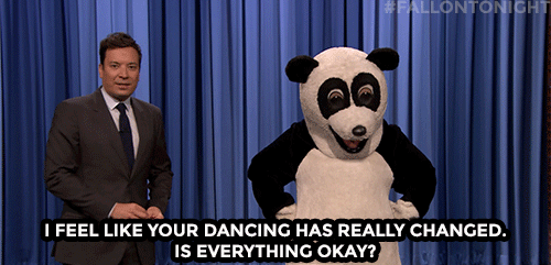 Miley Cyrus surprises the audience as Hashtag the Panda! on Make a GIF