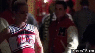 GLEE- Santana's Boob Job + Quinn and Santana Fight | 2x01 "Audition" [Subtitled] HD on Make a GIF