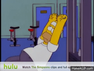 The Simpsons : Homer in the Gym on Make a GIF