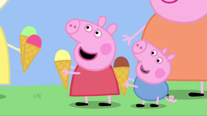 Peppa Pig Runs a Ice Cream Van! | Family Kids Cartoon on Make a GIF