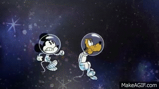 Space Walkies | A Mickey Mouse Cartoon | Disney Shorts on Make a GIF