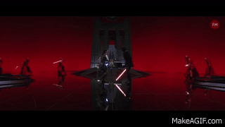 The Last Jedi Snoke Death Scene | Kylo Ren and Rey vs Praetorian Guard ...