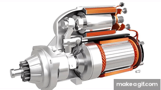 How an Engine Starter Motor Works on Make a GIF