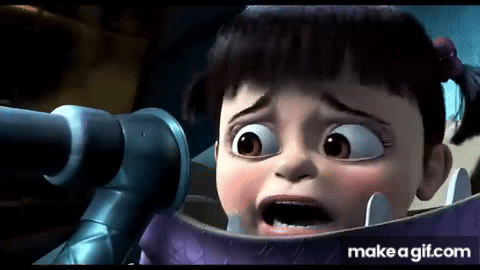 Monsters Inc. Mary gets frightened by the scream extractor machine on ...
