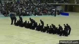 MUST WATCH-THE FUNNIEST Synchronized Walking on Make a GIF