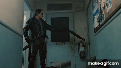 THE TERMINATOR - Police Station Shootout【RE-SOUND🔊】 on Make a GIF