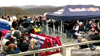 Human Catapult Launches People Off Bridge into Deep Gorge on Make a GIF