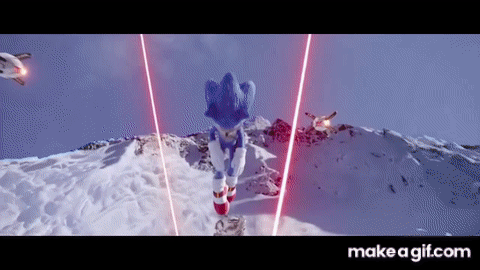 Movie Sonic Lazer Dodging on Make a GIF