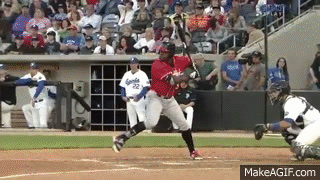 Man catches a Flying Bat with one hand while holding his Beer on Make a GIF