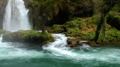 Relaxing Music with Nature Sounds - Waterfall HD on Make a GIF