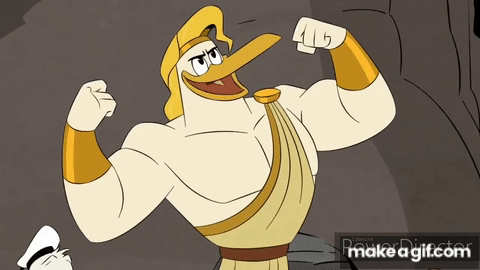 Ducktales (2017) Reboot: Storkules Muscle Growth Flexing on Make a GIF