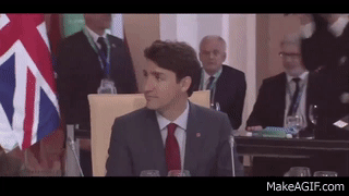 Trudeau hair swipe on Make a GIF