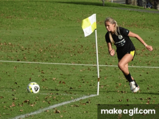 Hannah Saxon fires in a corner on Make a GIF
