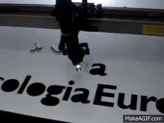 Corte a laser em PVC 3mm on Make a GIF