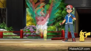 Pokemon XY Series - Episode 74 Gym Fight Hawlucha VS Spritzee on Make a GIF