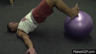 Hip Extension / Knee Flexion Exercise (for hamstrings, glutes and abs ...