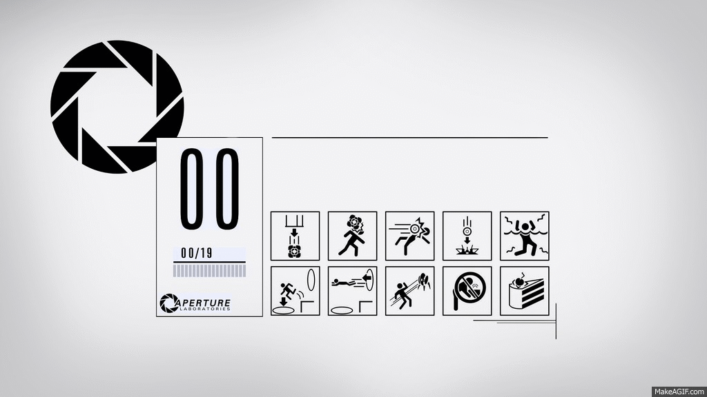 Aperture Test Chamber Information Sign on Make a GIF