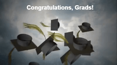Graduation Caps Flying on Make a GIF