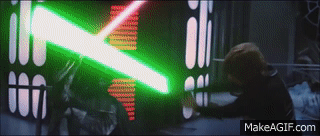 Luke Skywalker vs Darth Vader (Whole Fight) on Make a GIF