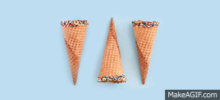 Icecream Sprinkle cones on Make a GIF