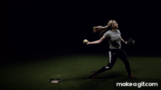 fastpitch pitching mechanics in slow motion on Make a GIF
