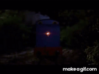 THOMAS AND THE MAGIC RAILROAD: Through the magic buffers. on Make a GIF