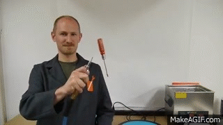 The physics of floating screwdrivers on Make a GIF