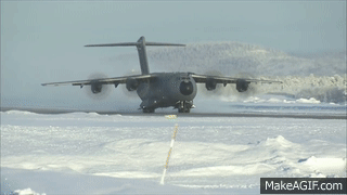 A400M at the most remote areas on Make a GIF