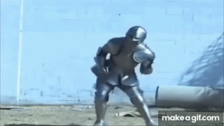 Dancing knight arrives in Holy land on Make a GIF