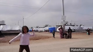 Happy - Pharrell Williams Syrian refugees at Darasakran refugee camp in ...