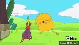 Adventure Time Dancing Bug entire song "Power Animal" on Make a GIF