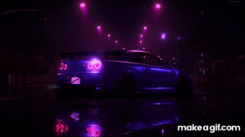 4K Nissan Skyline R34 GT-R Night Rain - Relaxing Live Wallpaper on Make ...