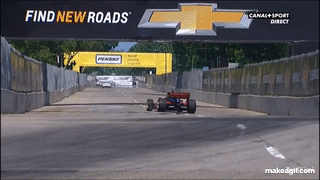 IndyCar Series Detroit 2018 Race2 Pace Car Crash on Make a GIF
