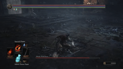 Dark Souls 3 Play as Boss - Abyss Watchers Attack on Make a GIF