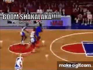 NBA Jam—BoomShakaLaka Backboard Shatter on Make a GIF