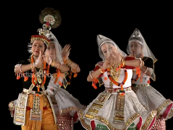 Manipuri Dance By Bimbavati Devi | Vasant Ras | Part 3 on Make a GIF