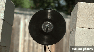 Spinning a Record to Pieces at 12,500fps - The Slow Mo Guys on Make a GIF