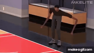 Long legs Basketball player dancing on Make a GIF