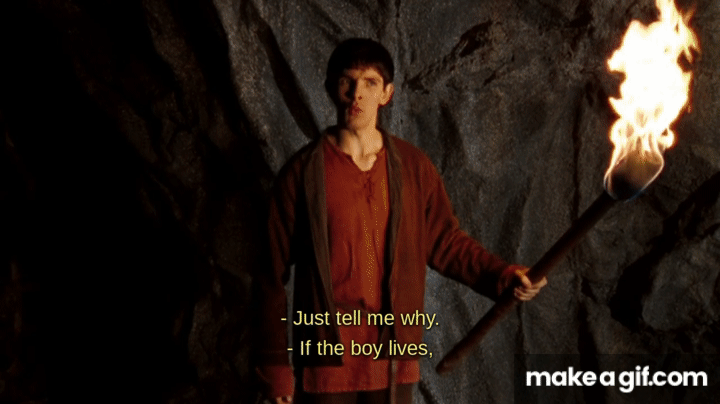 Merlin And Kilgharrah And The Druid Boy on Make a GIF