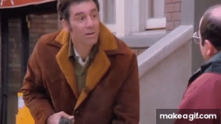 Seinfeld - Kramer takes dog medicine on Make a GIF