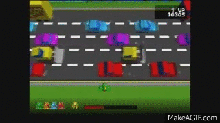 Lets play frogger part 3: GAME OVER! on Make a GIF