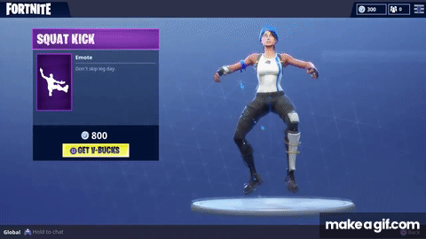 Squat Kick - Fortnite Battle Royale (Emote) on Make a GIF