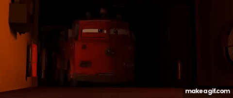 Red the Fire Truck shocked on Make a GIF