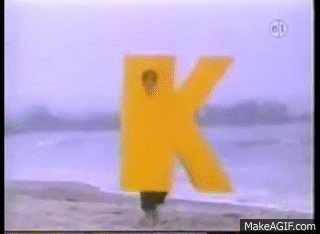 Sesame Street K on the Beach Reversed on Make a GIF